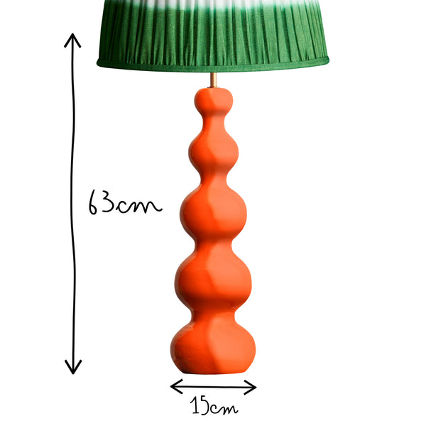 Larger Wobster table lamp in orange lacquered wood