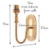 Loop Wall Fitting in Brass