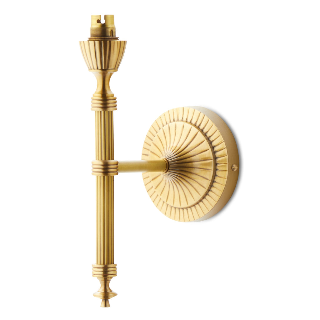 Wrappling wall fitting in antiqued brass