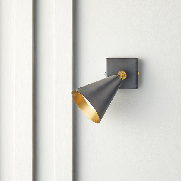 Crick single spotlight in black