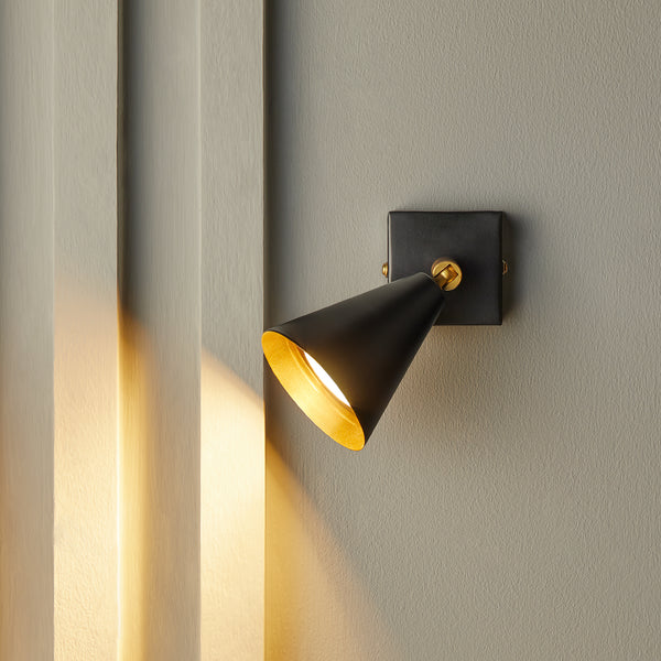 Crick single spotlight in black