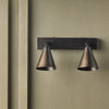 Crick double spotlight in bronze