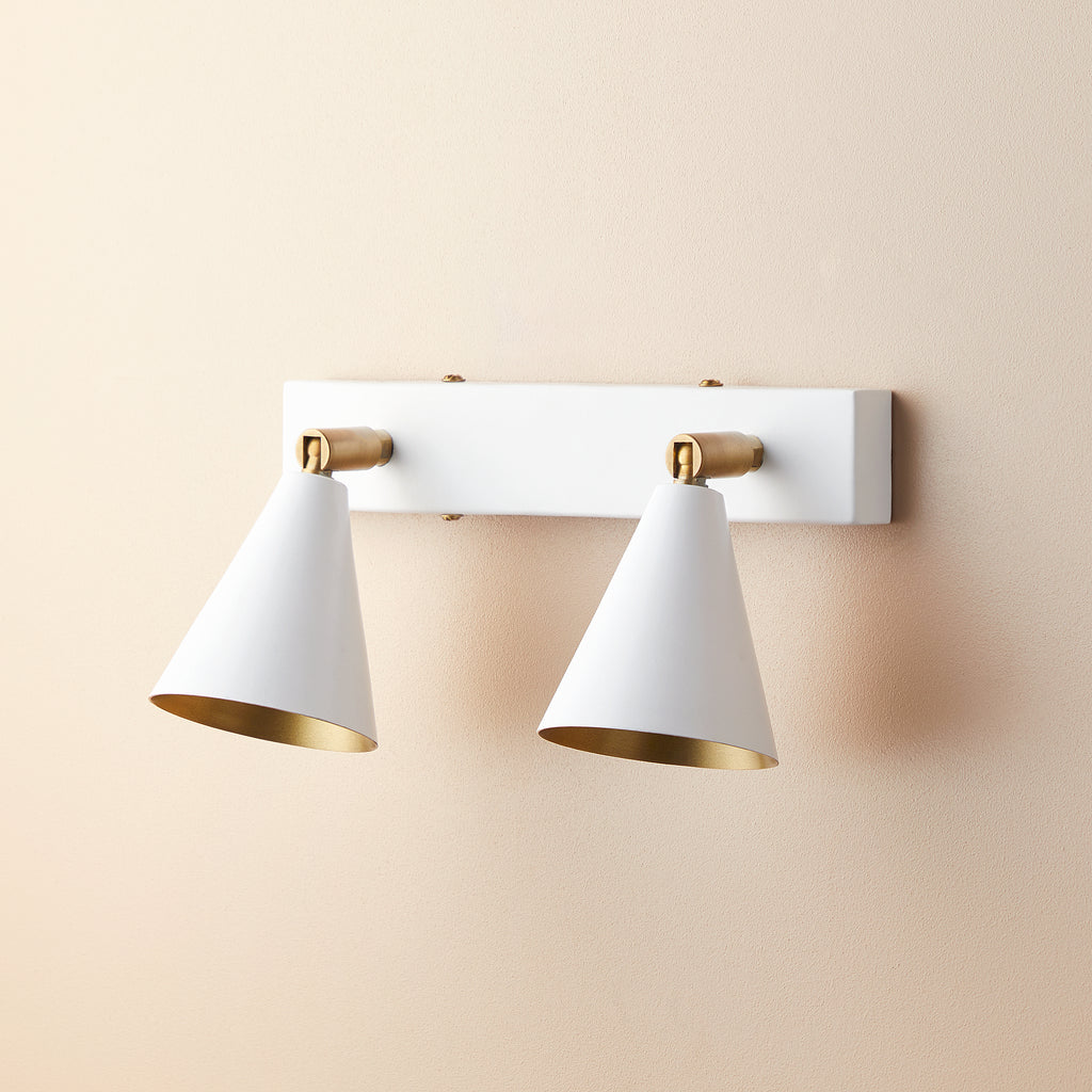 Crick double spotlight in white
