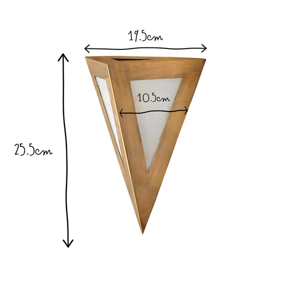 Cyrus Wall Light in Antiqued Brass