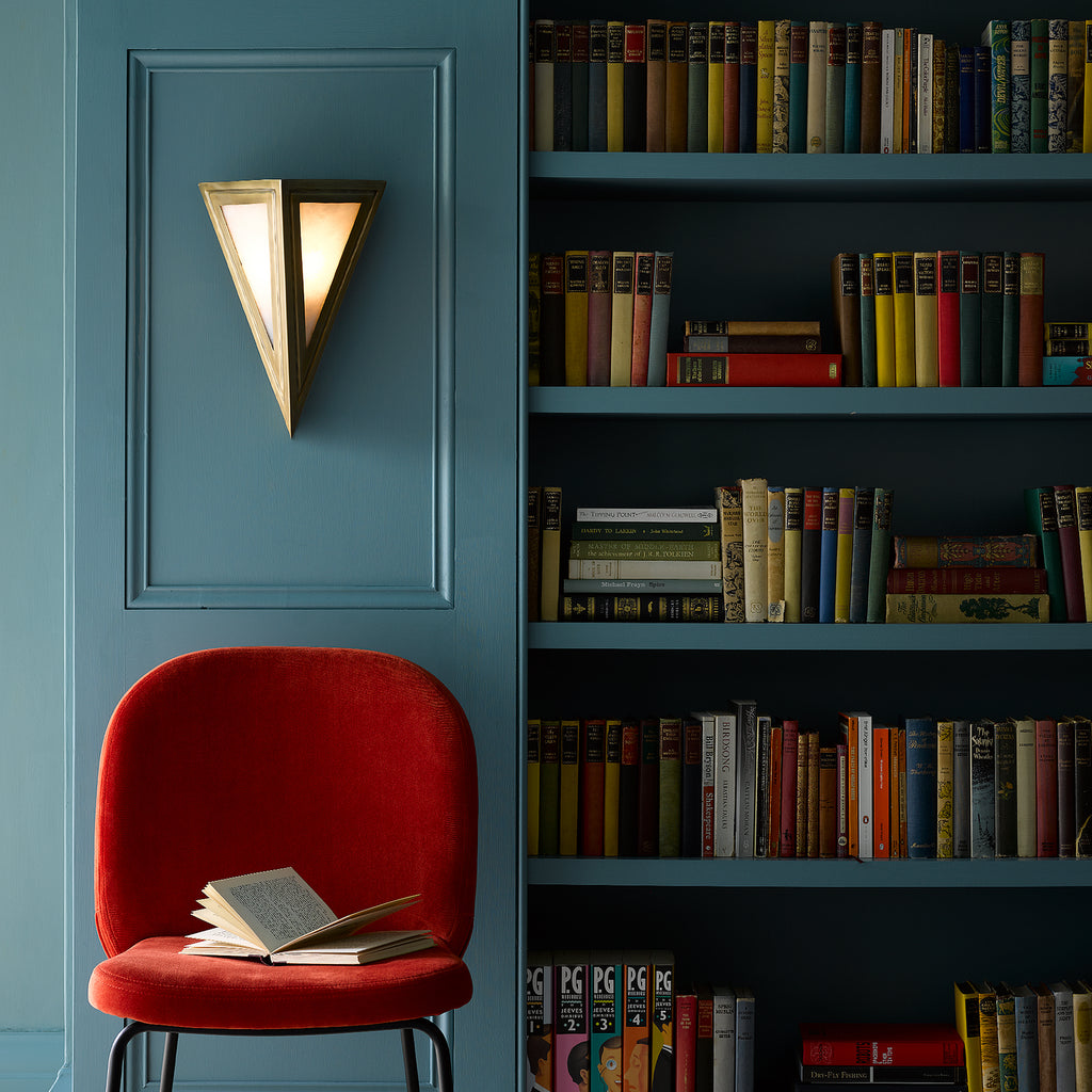 Larger Cyrus Wall Light in Antiqued Brass Grandeur