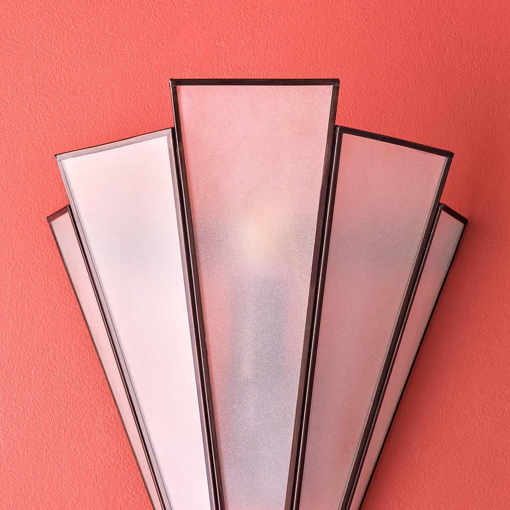 Fitzgerald Wall Light in Bronze and Frosted Glass