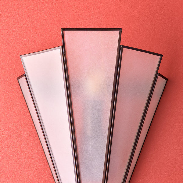 Fitzgerald Wall Light in Bronze and Frosted Glass