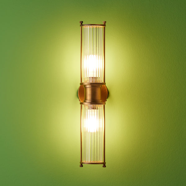 Larger Hunter IP44 Rated Wall Light: Shades of Glass Brilliance