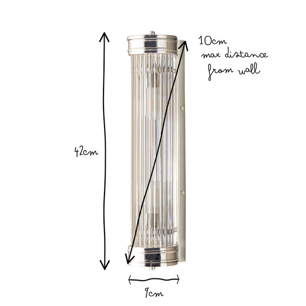 Long Roddy IP44 Wall Light in Nickel: A Modern Illumination