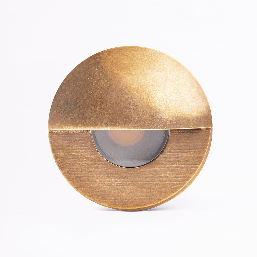 Wink ip67 Eyelid LED deck light in antique brass