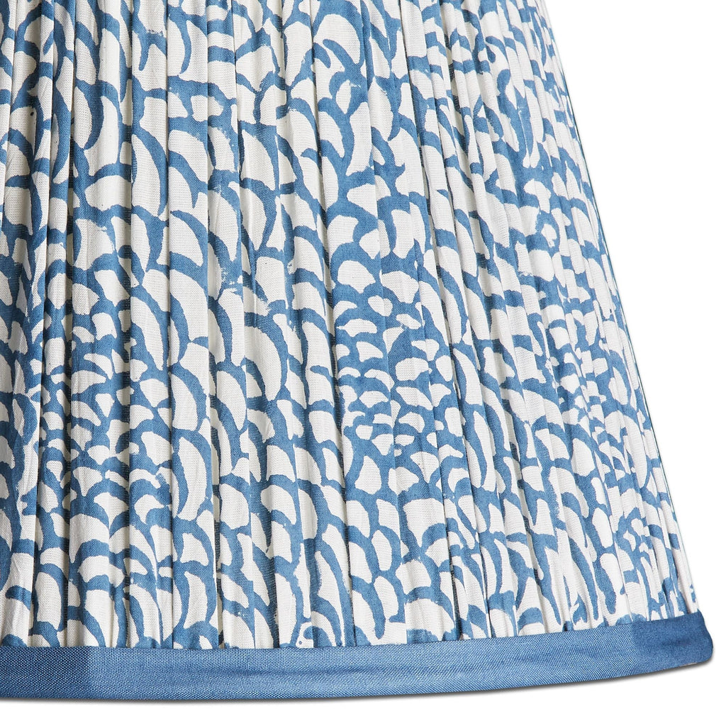 16cm empire shade in turkish blue fish scales with blue tape