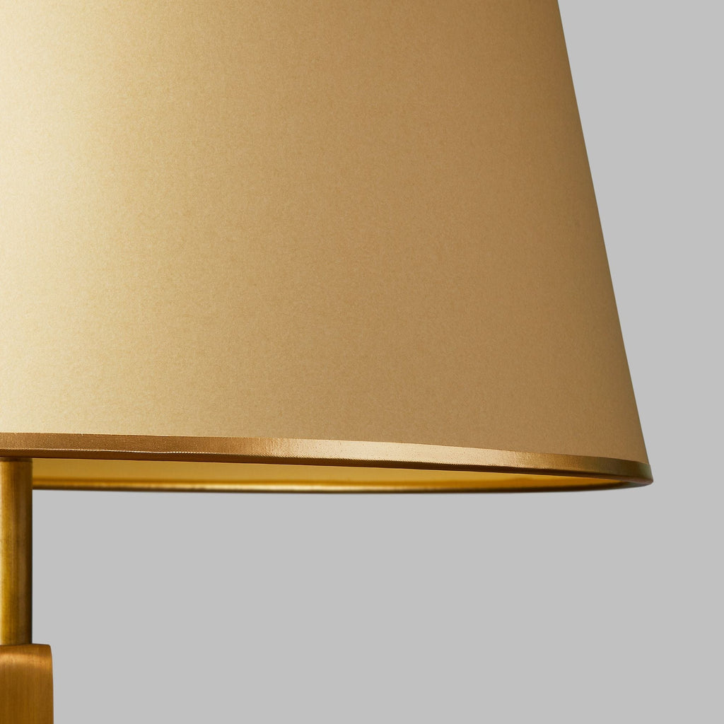 Cream & Gold Lampshade | Tape Trim Card Empire Shade