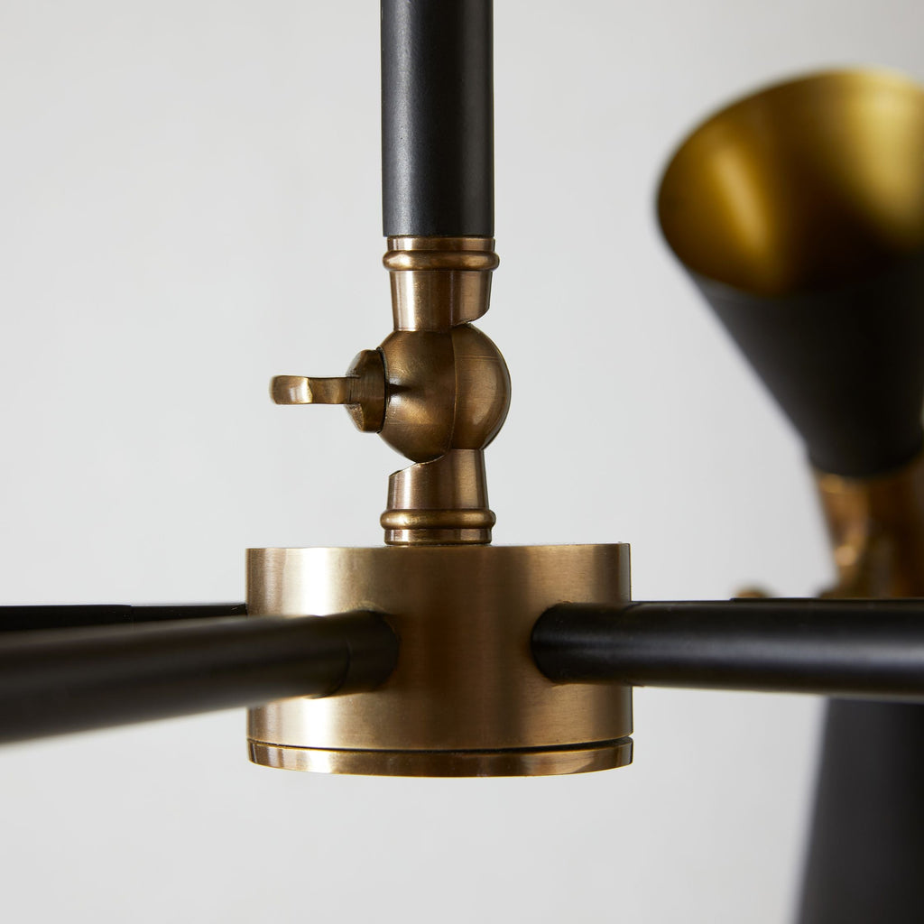 Stunning Bow Tie 6 Arm Black Chandelier | Luxury Lighting Fitting