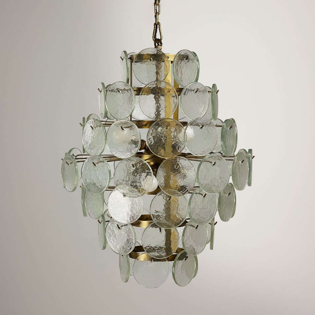 Orb Chandelier | Clear Recycled Glass Roundels