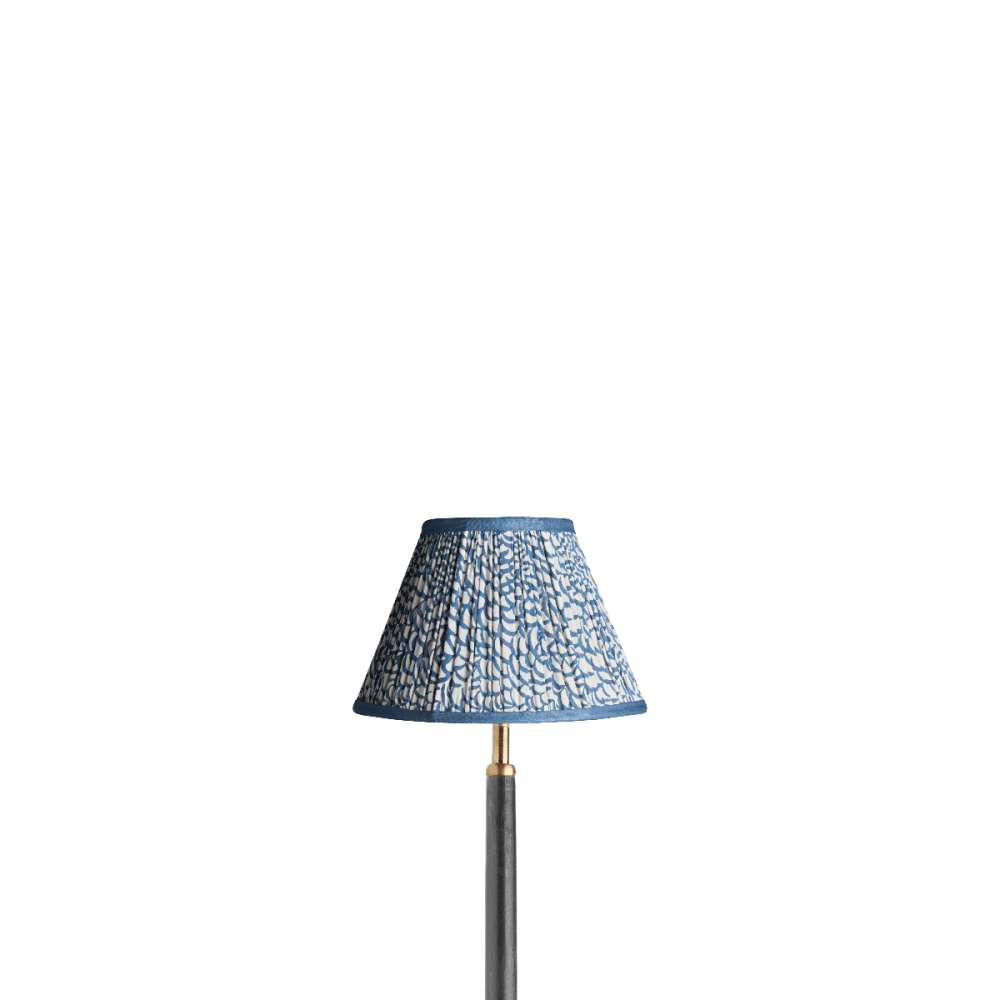 Turkish Blue Lampshade | Fish Scales With Blue Tape Shade