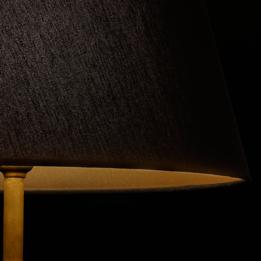 Black & Gold Lampshade | Straight Empire Card Shade