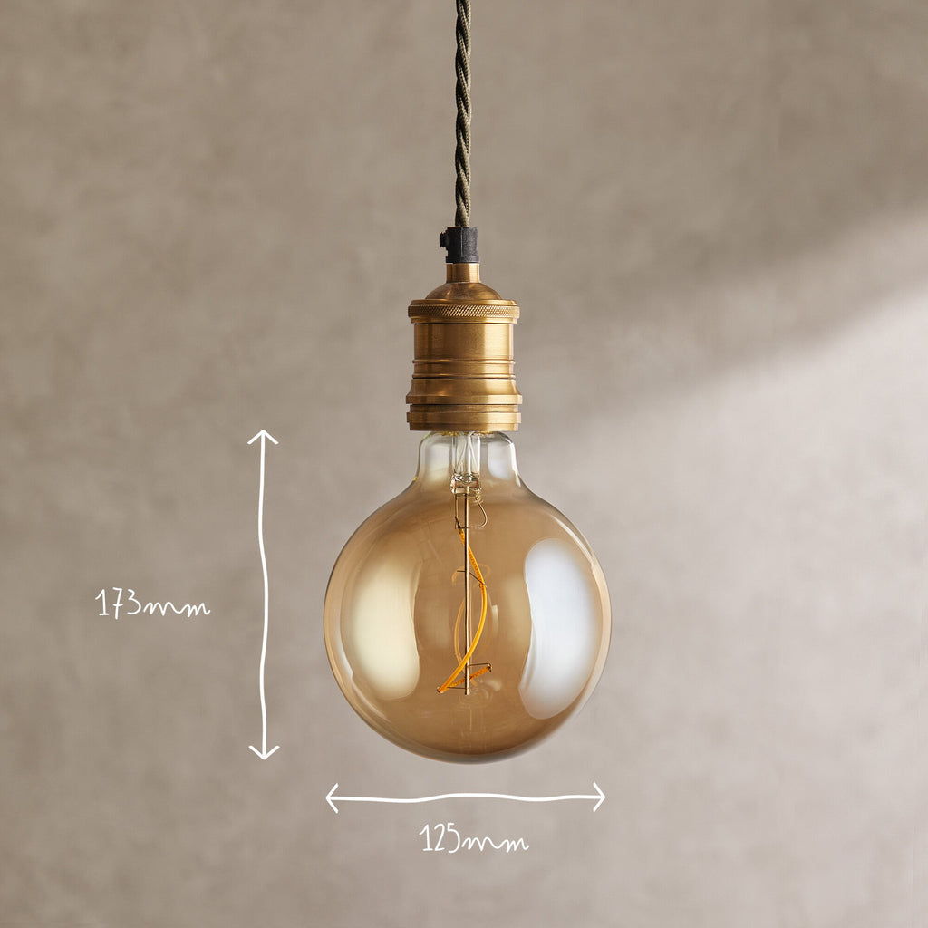 Extra Large Globe 4W LED Bulb with Amber-Coating & Irregular Filament