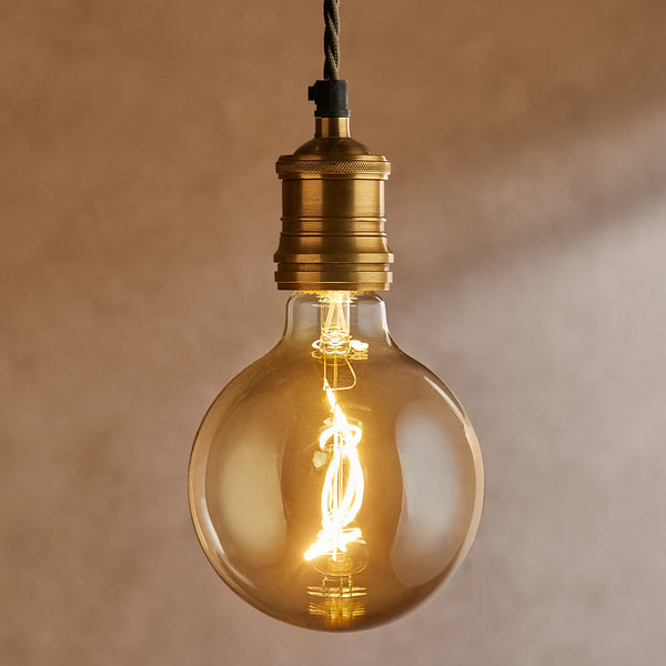 Extra Large Globe 4W LED Bulb with Amber-Coating & Irregular Filament
