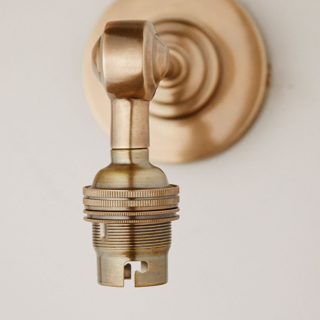 Mini Elbow Wall Fitting in Antiqued Brass