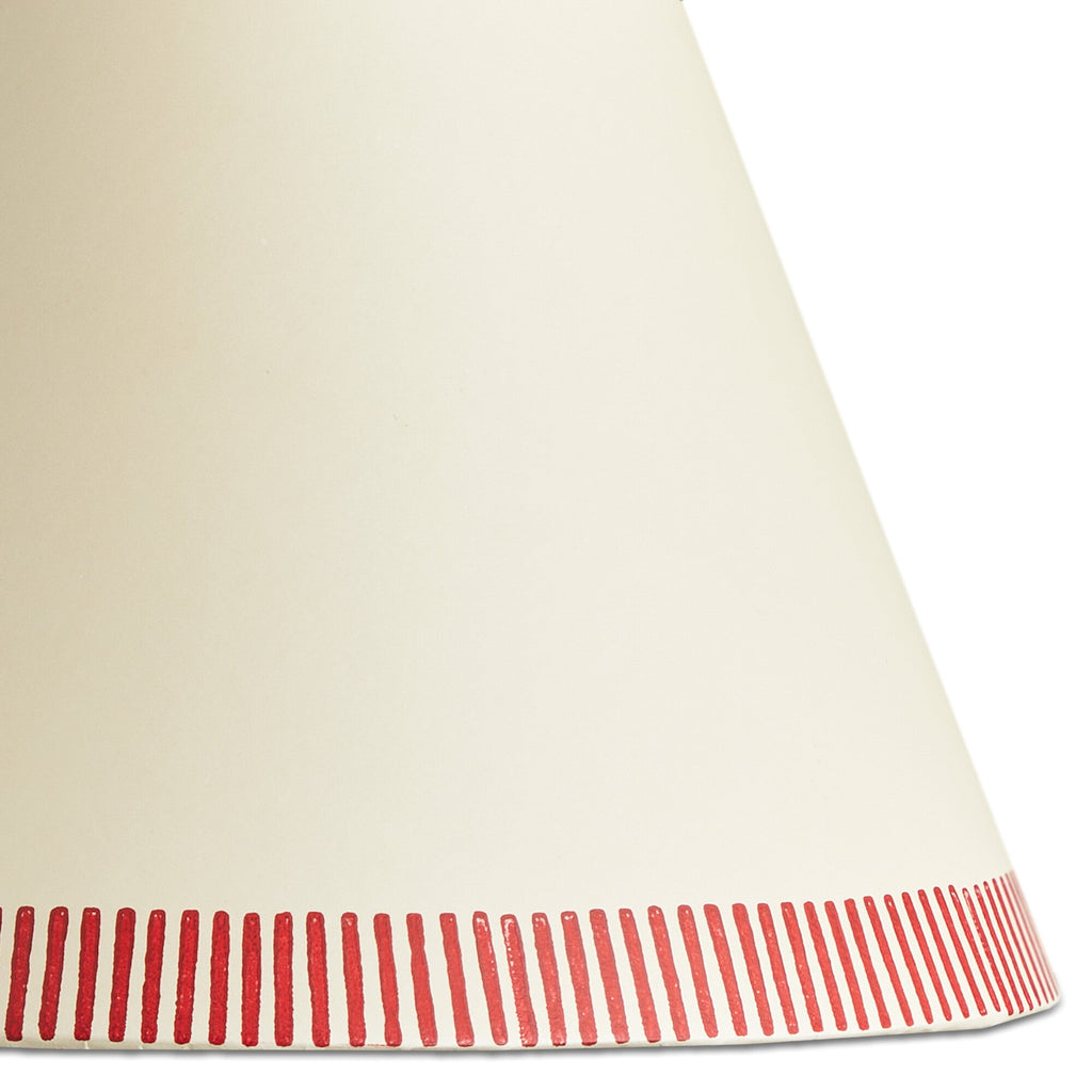 16cm empire shade in scarlet stitches hand painted card