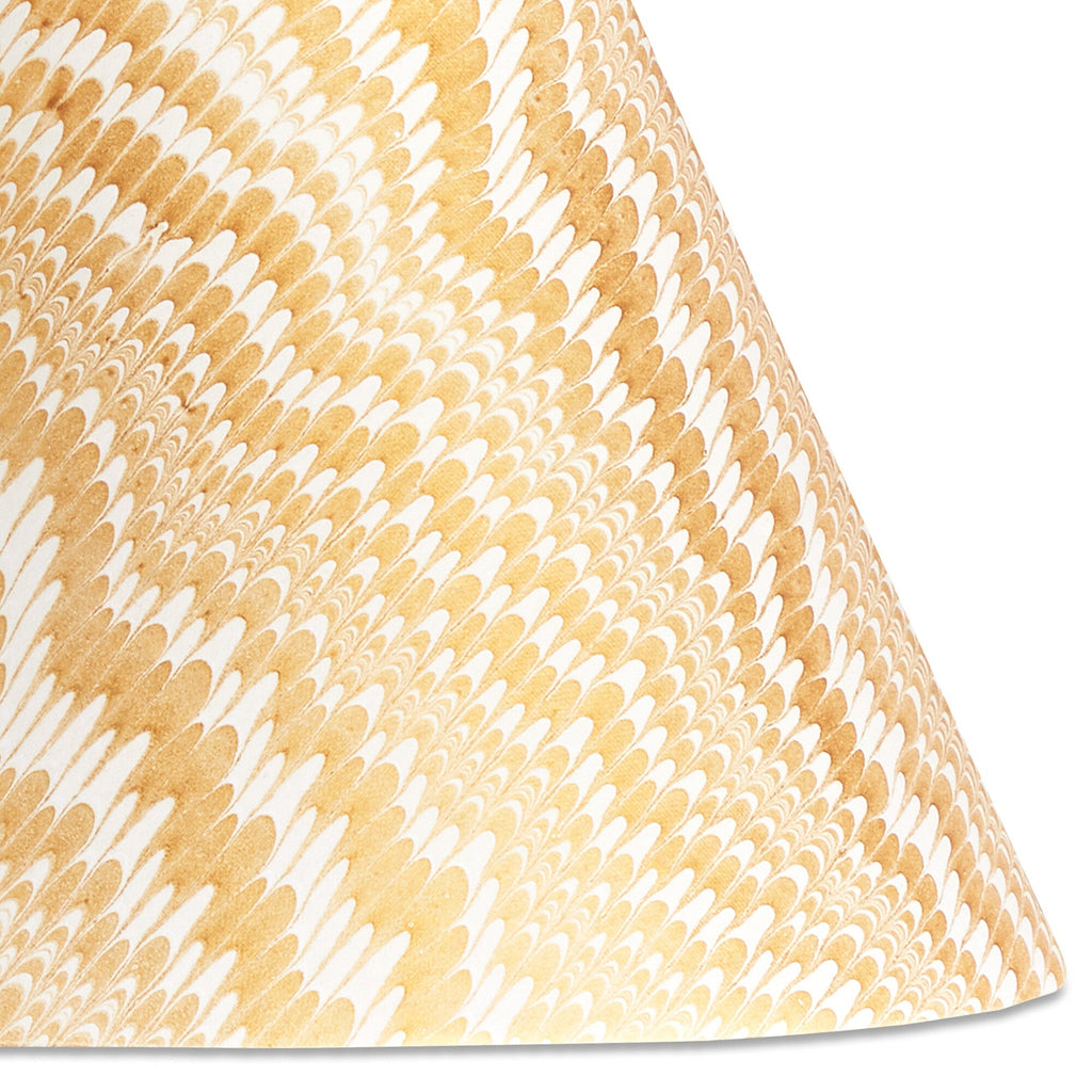 25cm empire shade in gold and white Porto hand made marble paper