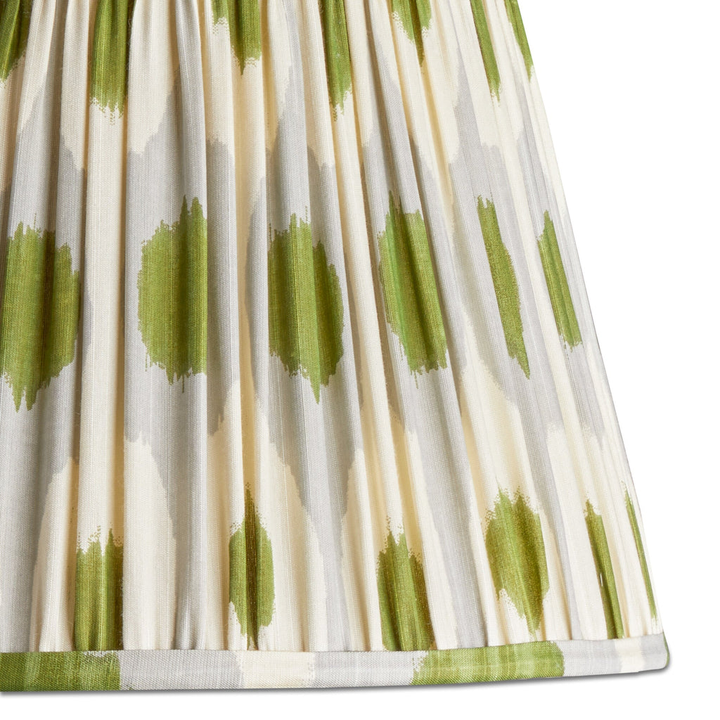 45cm straight empire shade in grey green egg & spoon silk ikat