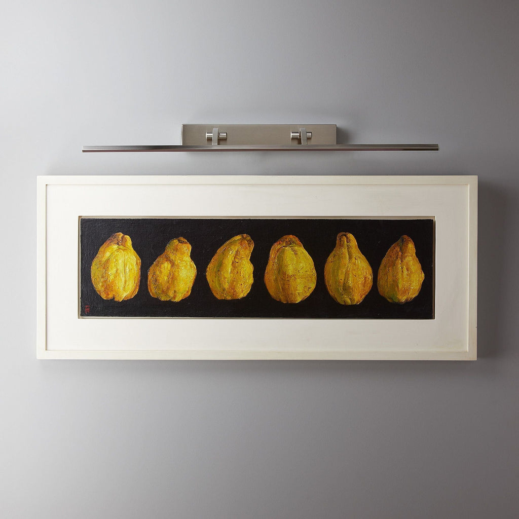 Larger Blake picture light in brushed chrome finish with dimmer switch