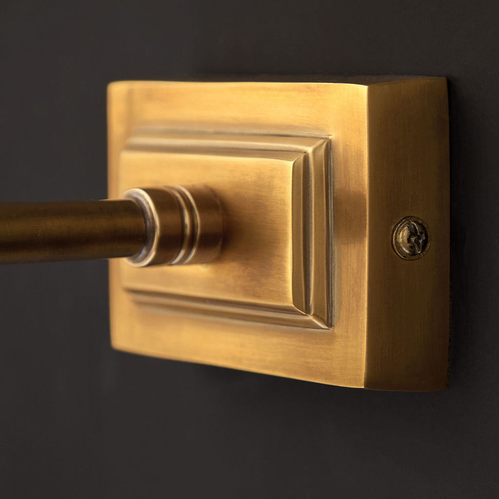 Larger Pitcheroo picture light in antique brass