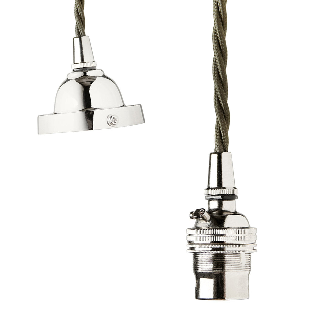Classic pendant light kit in chrome