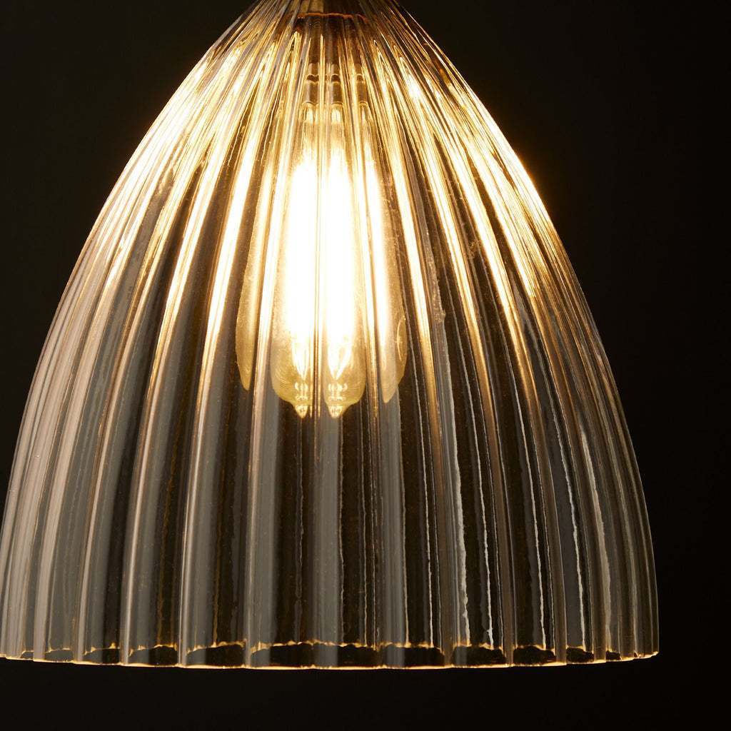 Scallop Large Blown Glass Pendant Light