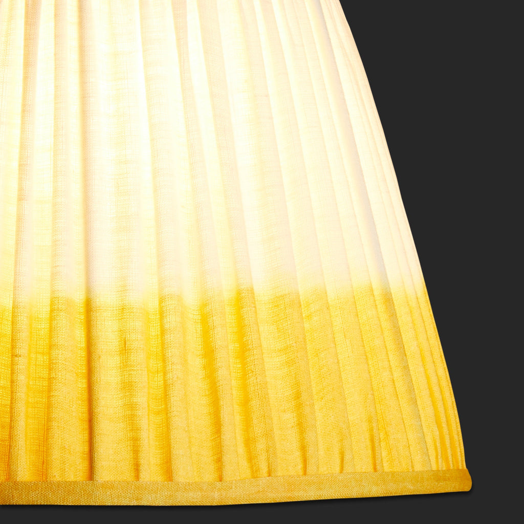 16cm empire shade in yellow shibori linen