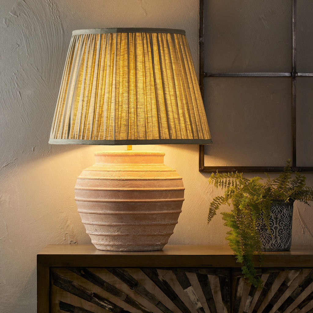 Larger Ambrose Table Lamp in Natural Terracotta