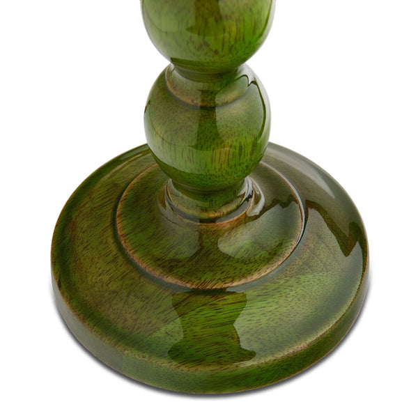 Bayou table lamp in green lacquered wood