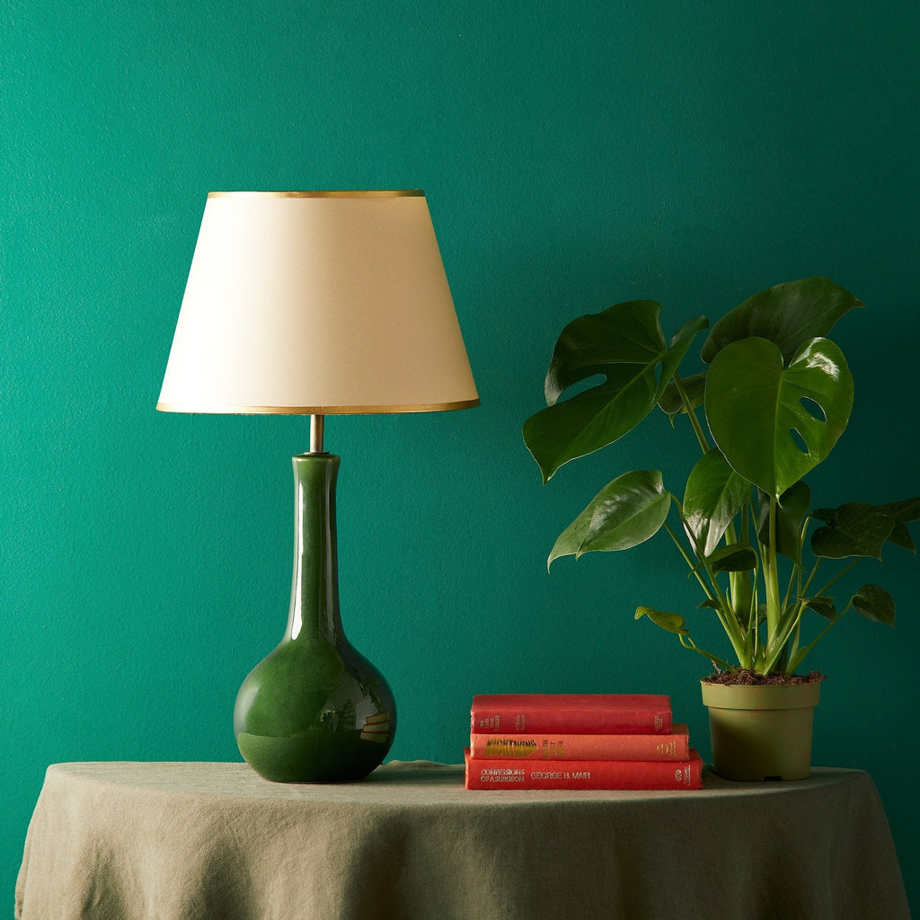 Ellie table lamp in emerald glaze