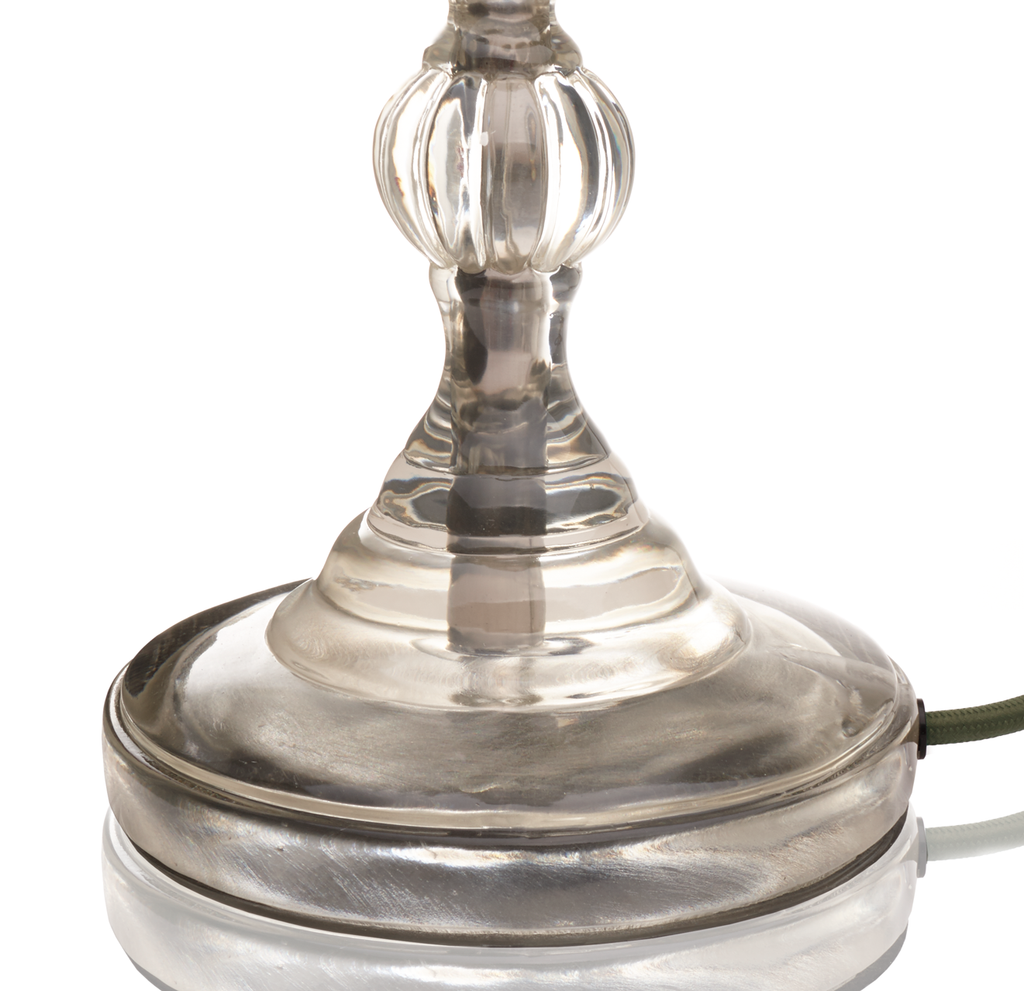 Lucas table lamp in clear resin