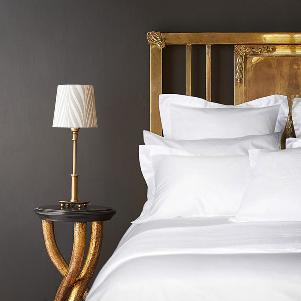 Smaller Pod table lamp in antique brass