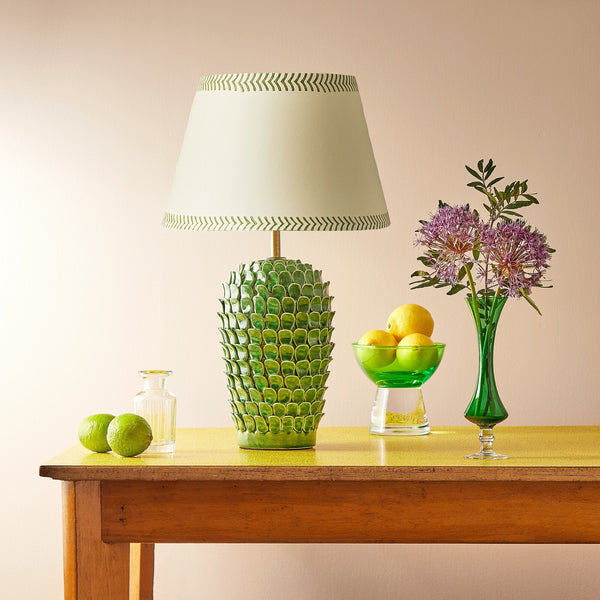 Handpainted Green Lampshade | Verdant Arrows Shade