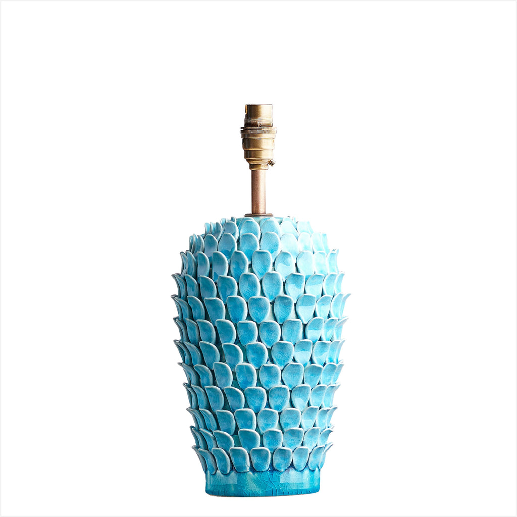 Smaller Stucco table lamp in turquoise
