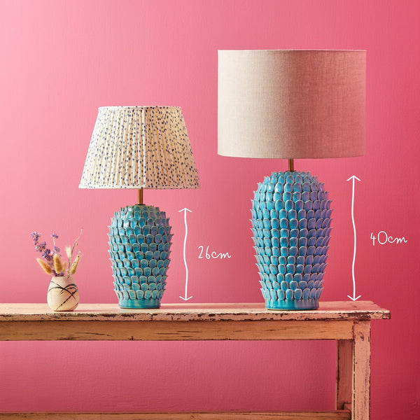 Regular Stucco table lamp in stone ceramic