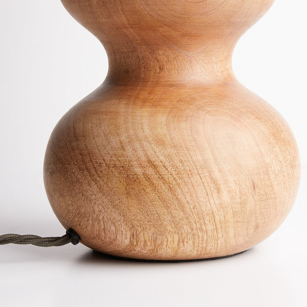 Larger Wobster table lamp in natural wood