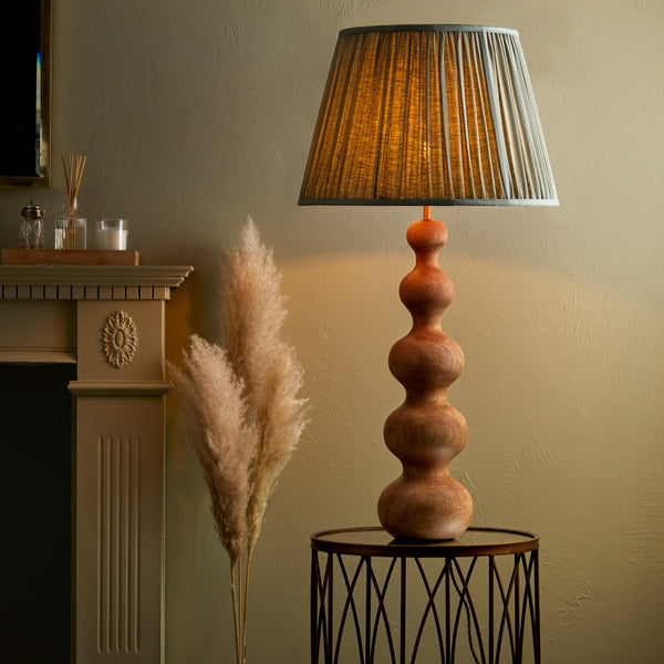 Larger Wobster table lamp in natural wood