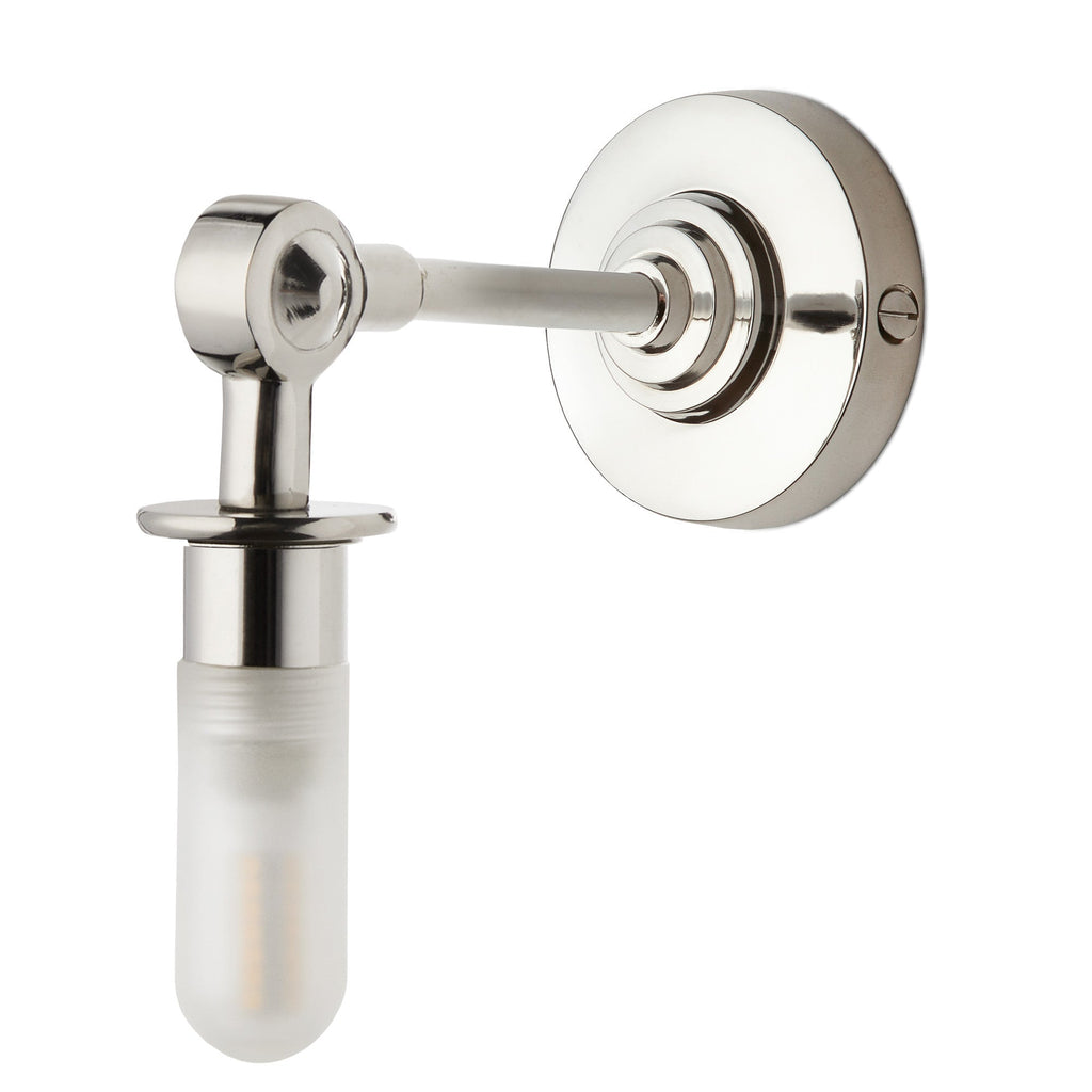 Mini elbow wall fitting IP44 in chrome