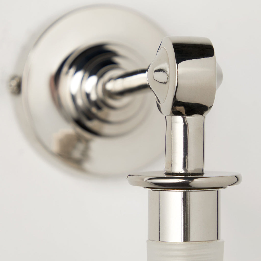 Mini elbow wall fitting IP44 in chrome