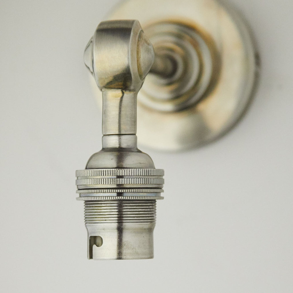 Exquisite Mini Elbow Wall Fitting in Antiqued Silver