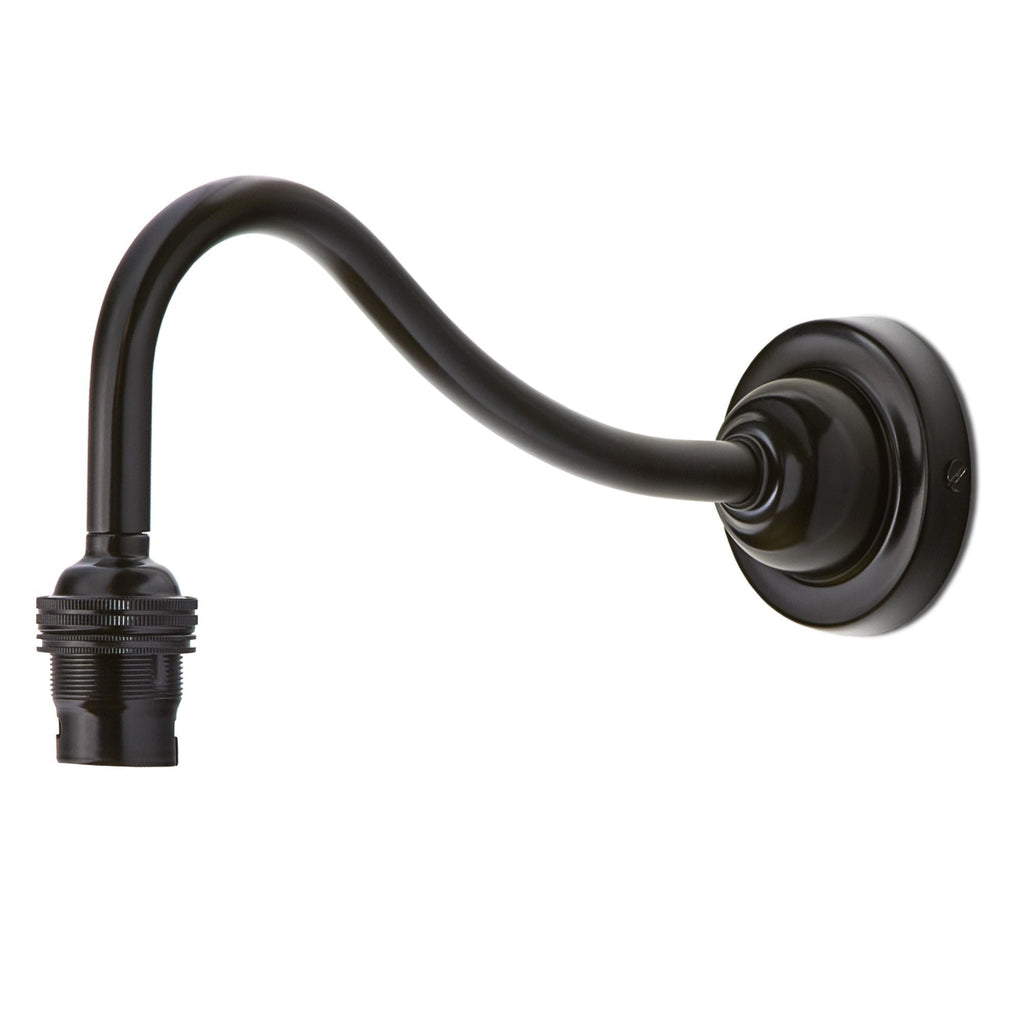 Swan Neck Wall Fitting in Antiqued Bronze Splendor